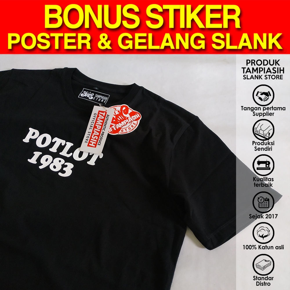 Jual POTLOT 1983 - HITAM - LENGAN PENDEK - ORIGINAL MADE IN SLANKERS ... Jual POTLOT 1983 - HITAM - LENGAN PENDEK - ORIGINAL MADE IN SLANKERS ...
