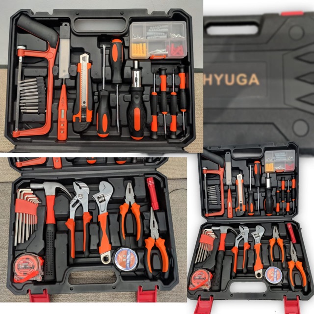 Jual Tool Kit Set 102pcs Palu Tang Gergaji Obeng HYUGA | Shopee Indonesia