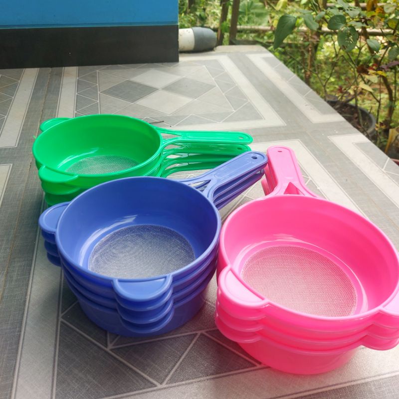 Jual saringan teh plastik tanggung/sedang 3 macam warna pink,ungu dan ...
