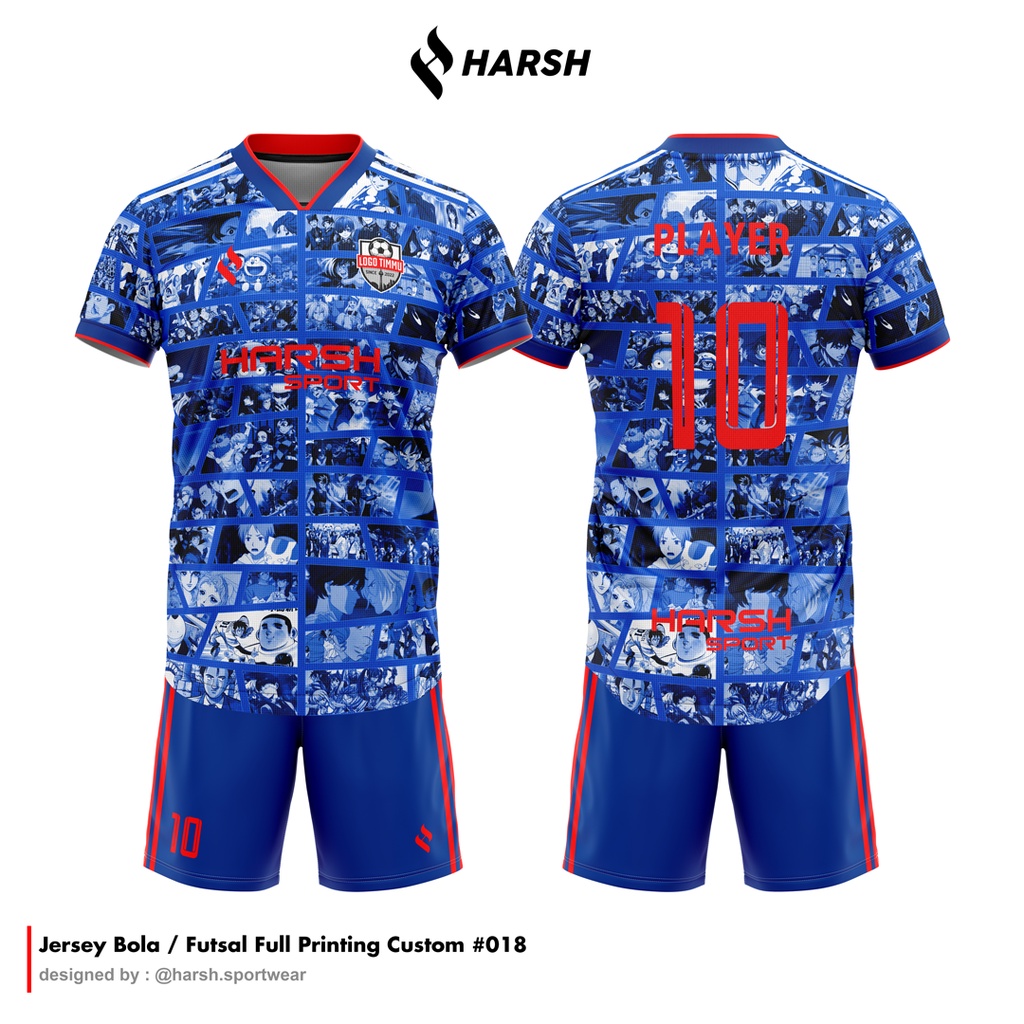Jual JERSEY BAJU FUTSAL / BOLA FULL PRINTING BEBAS CUSTOM DESIGN ...