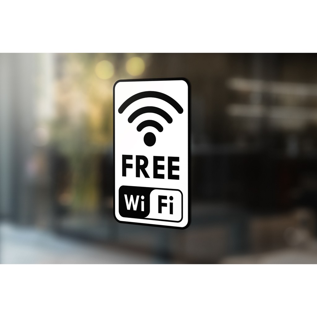 Jual 20 x 12 cm | Sticker Free Wifi | Stiker Tanda Gratis Wifi | Shopee ...