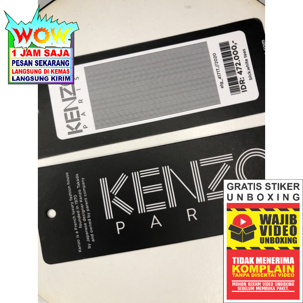 Jual KENZO LABEL TAG HANGTAG NAME TAG SUPER PREMIUM CO 1X DI KIRIM ...