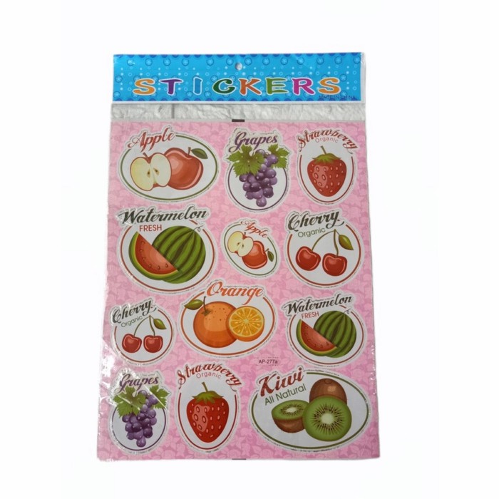 Jual Stiker Anak Buah Buahan Sticker anak Fruit Fruits Tempelan Dinding ...