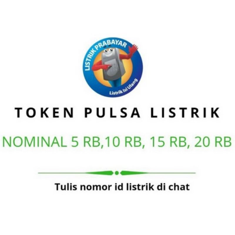 Jual TOKEN LISTRIK 5K,10K,15K,20K | Shopee Indonesia
