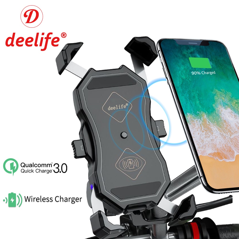 Jual Deelife Motorbike Motorcycle Phone Holder Wireless Charging for Moto X-Grip Telephone ...