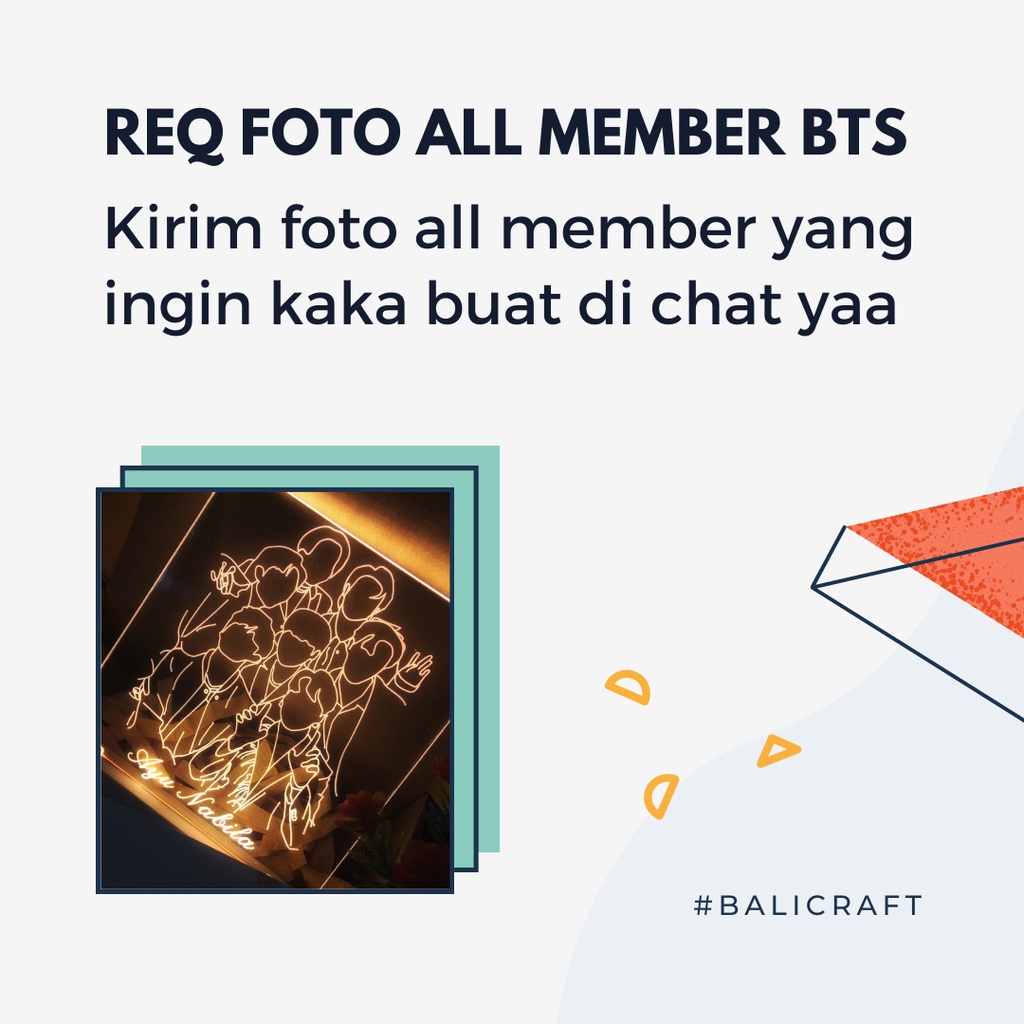 Jual KADO ULANG TAHUN BTS - LAMPU LED ACRYLIC BTS LAMPU TIDUR/ MOOD LIGHT ACRYLIC BTS/ HIASAN ...