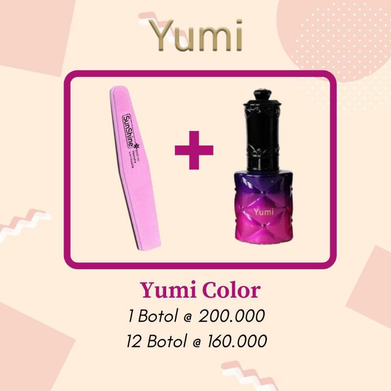 Jual KUTEK GEL YUMI COLOR YUMI 15 ML YUMI NO.#101 - #120 | Shopee Indonesia