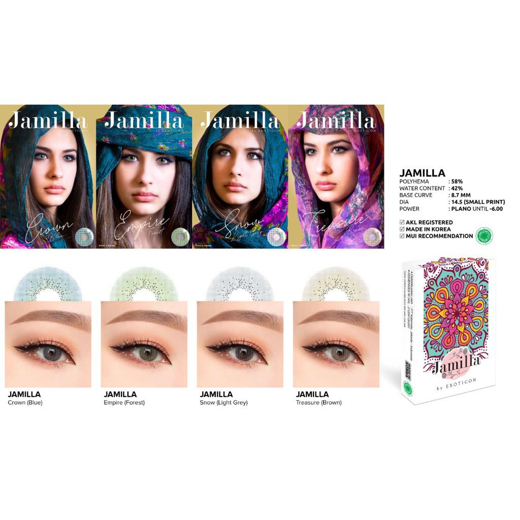 Jual JUAL SOFTLENS X2 - JAMILLA Snow Light Gray / Empire Forest ...
