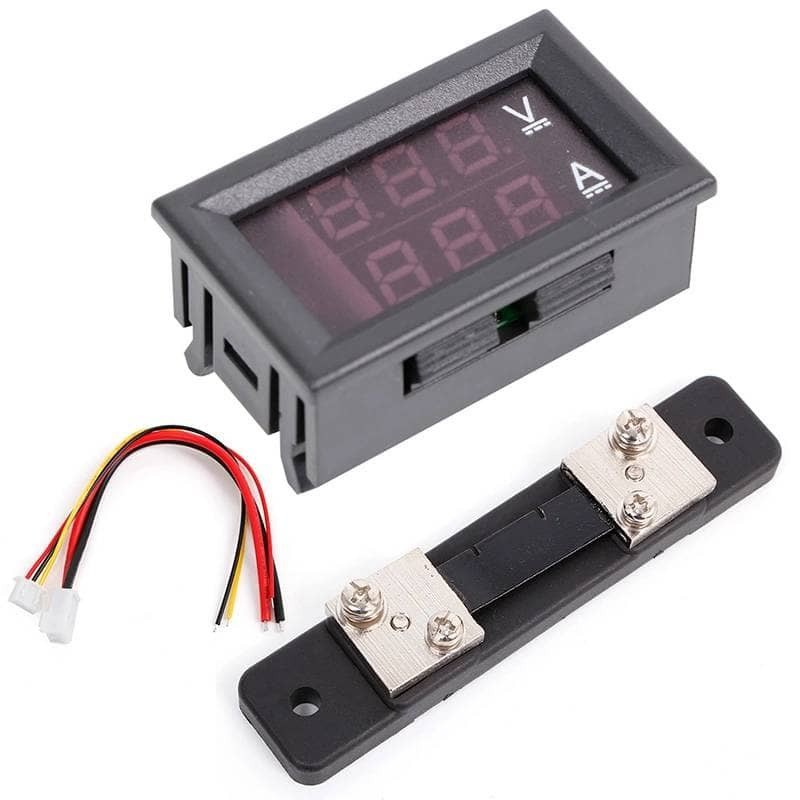 Jual Digital Ammeter Voltmeter 0 100V 50A Ampere DC RED BLUE R Load ...