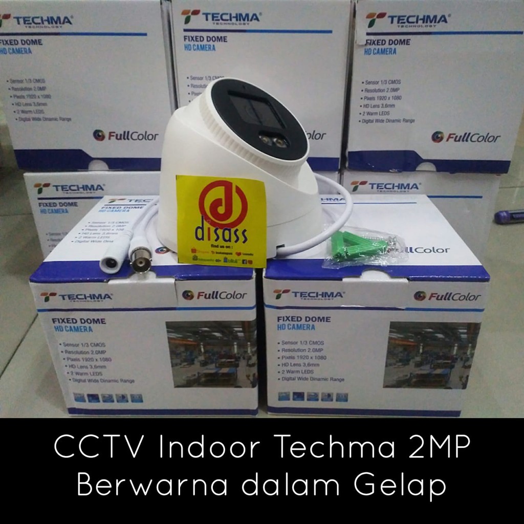 Jual CCTV INDOOR TECHMA FULLCOLOR 2MP - DISASS JOGJA | Shopee Indonesia
