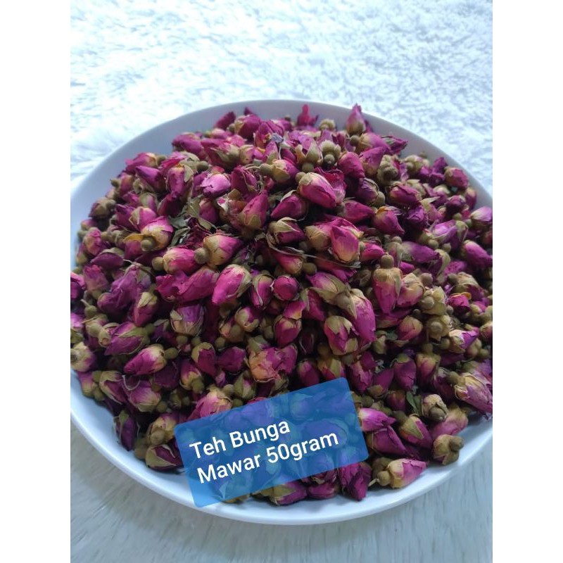 Jual Teh Bunga Mawar kering 50gr/ Dried Rose Buds Flower Tea | Shopee ...