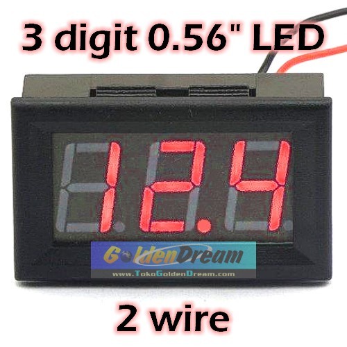 Jual Voltmeter Digital Lengkap Frame 4.5-30V Bingkai 3 Digit LED 0 ...