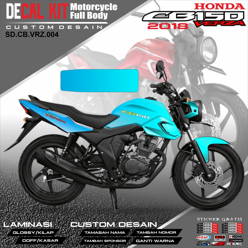 Jual Decal CB VERZA 150 2018- Dekal Stiker Striping Fullbody Fullblok ...
