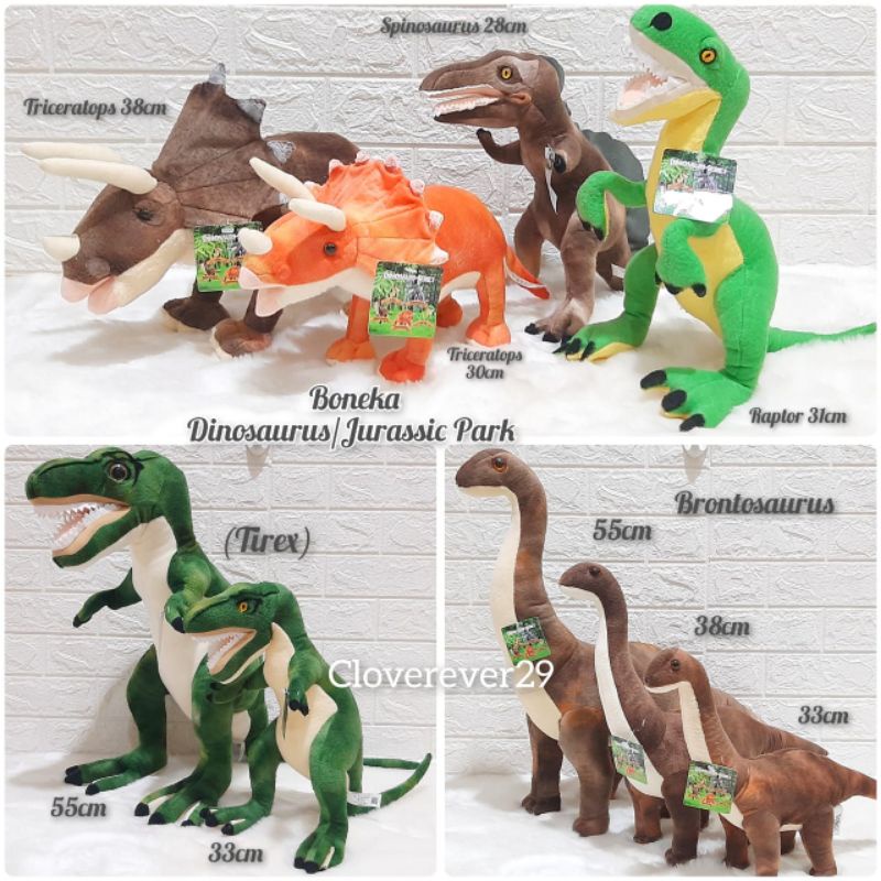 Jual Boneka Dinosaurus Tirex Brontosaurus Spinosaurus Coklat ...