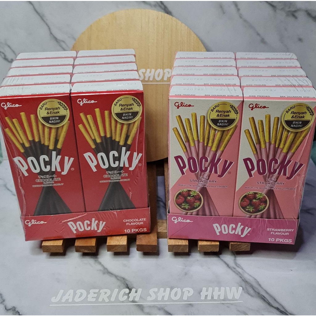Jual POCKY MINI 2 RASA COKLAT & STRAWBERRY 22gr&21gr (BOX ISI @10pack ...