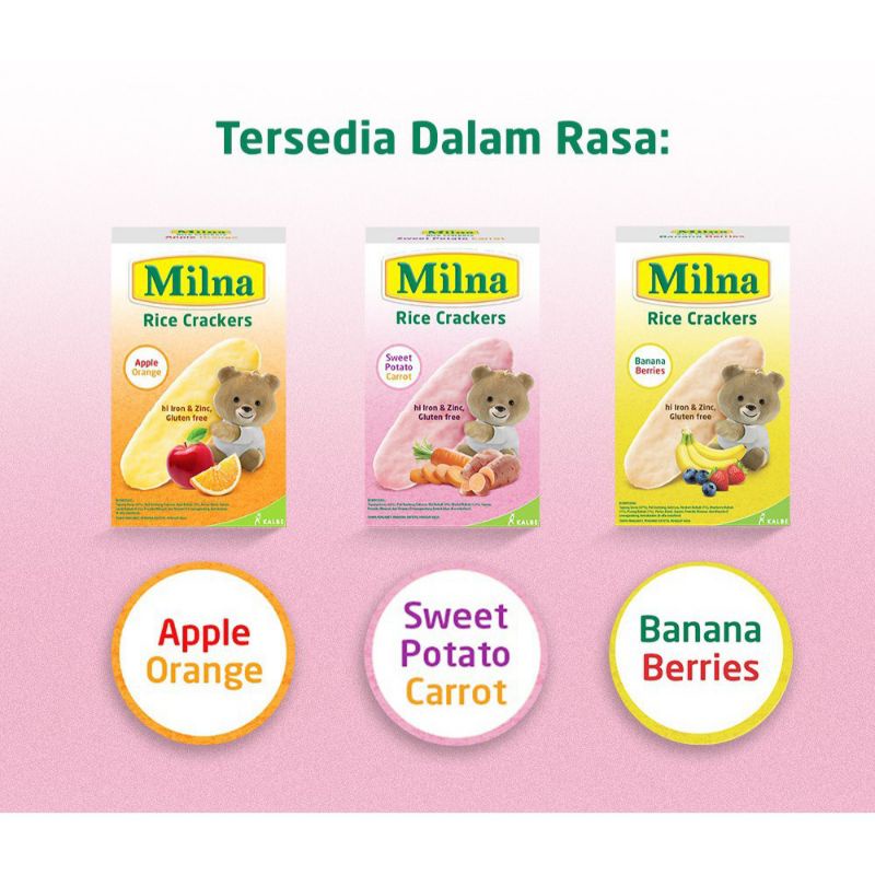 Jual MILNA RICE CRACKERS // BISKUIT MILNA 130GR | Shopee Indonesia