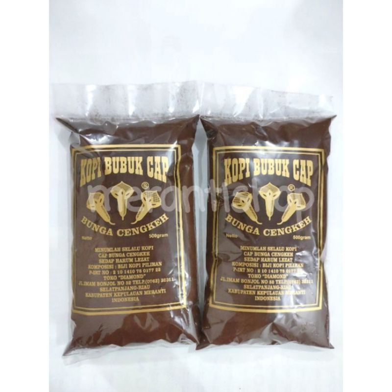 Jual KOPI BUBUK HALUS / KASAR 500grams CAP BUNGA CENGKEH KHAS DIAMOND ...