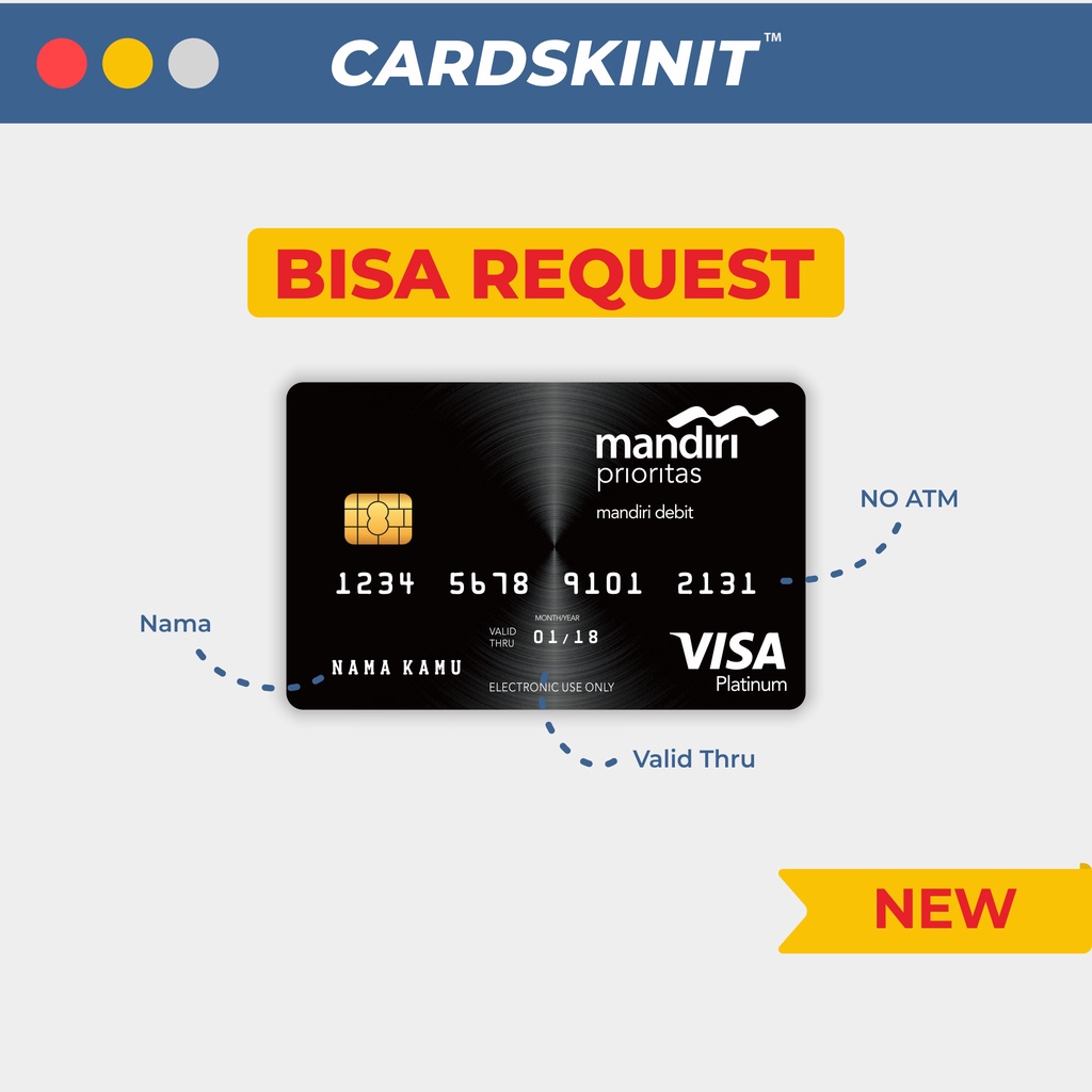 Jual Fake Mandiri Prioritas Custom | Card Skin It ( Sticker Skin Card ...