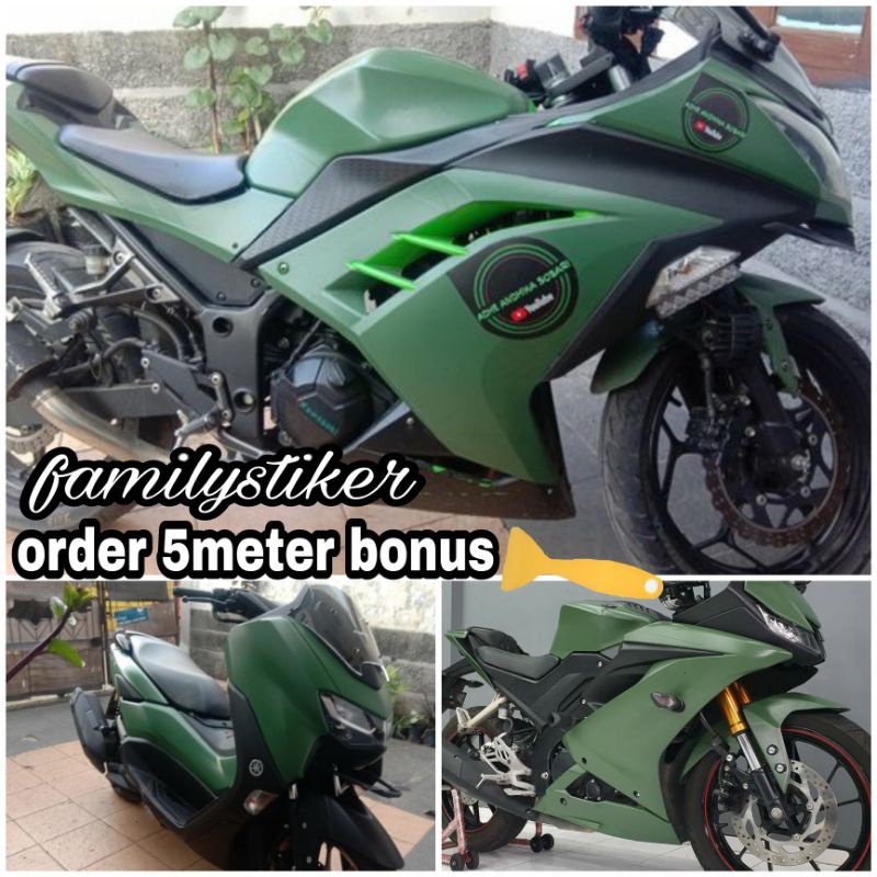 Jual Skotlet Sticker Hijau Doff Stiker Army Glosy Sticker Skotlet Motor Warna Hijau | Shopee ...