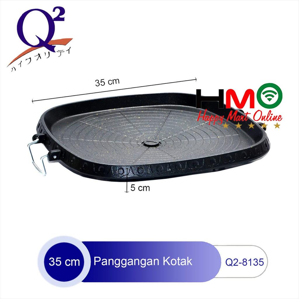 Jual Alat Panggang BBQ Kotak Korea Grill Pan Q2-8135 35CM Grill Pan Q2 ...