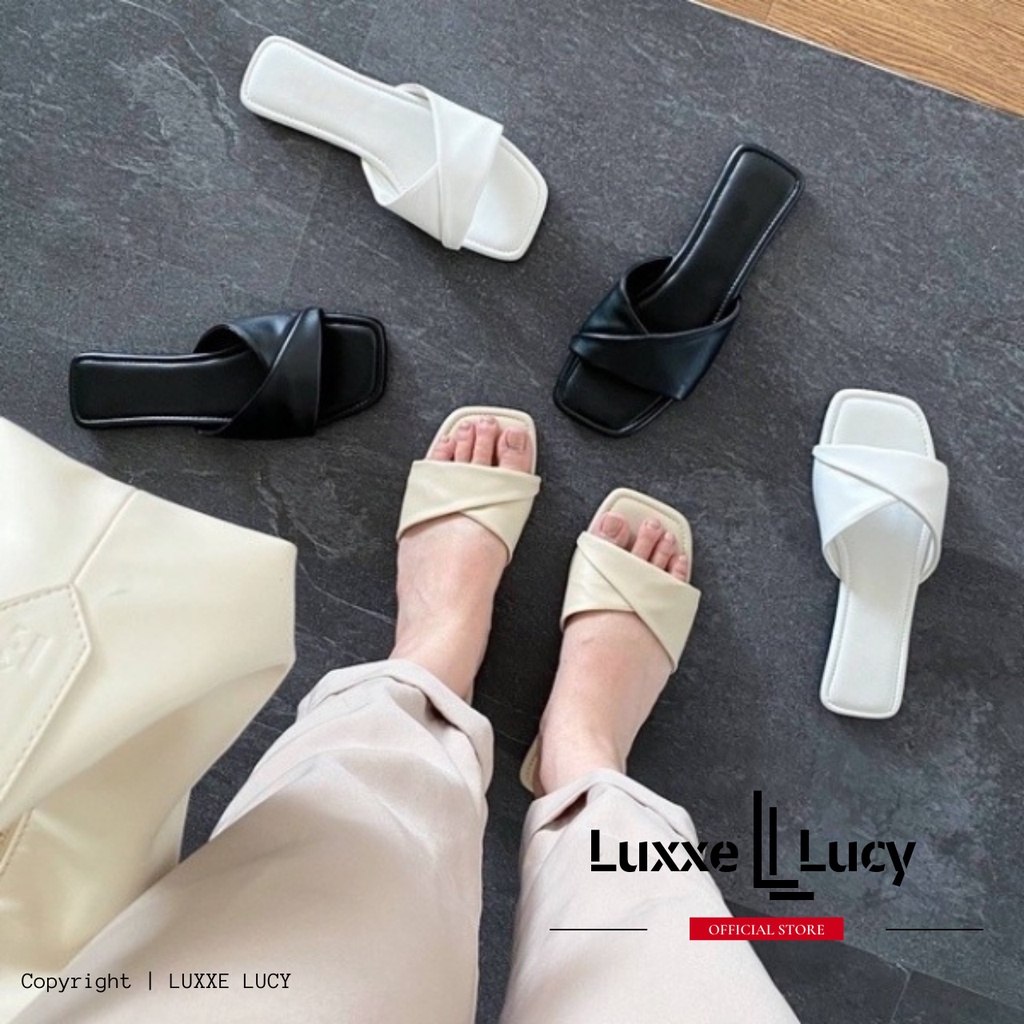Jual Sandal Flat Wanita Slide Puffy Platform Naura By LUXXE LUCY ...