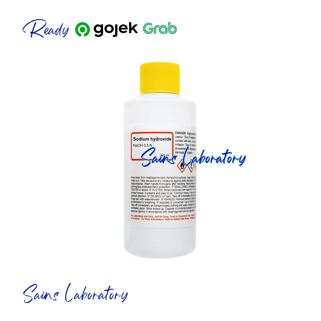 Jual Natrium Hidroksida 0,5 N NaOH Sodium Hydroxide Larutan 0,5 N 250 ...