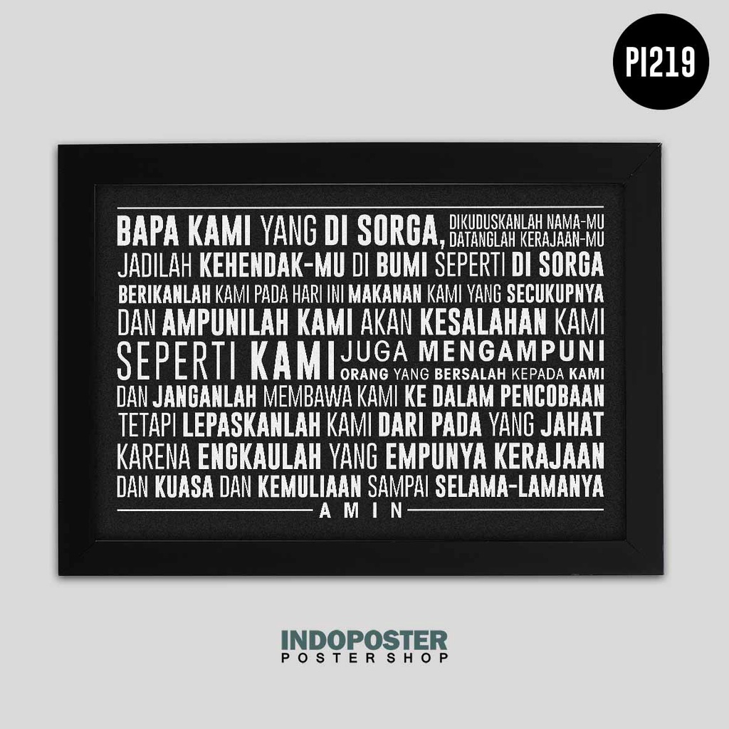 Jual Poster Rohani Kristen Doa Bapa Kami Landscape | Shopee Indonesia