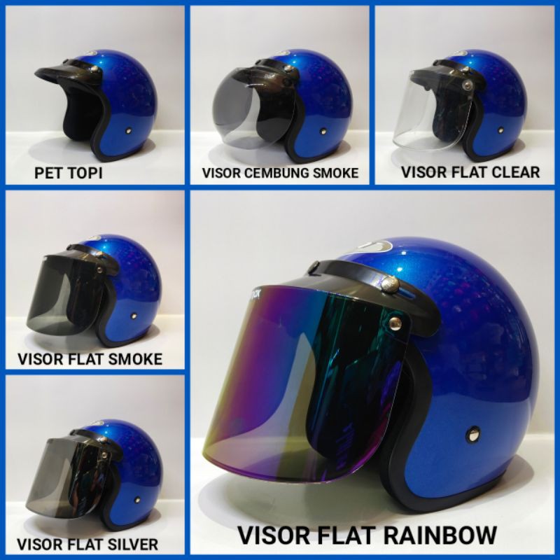 Jual helm jpn bogo retro arc original biru victory metalik | Shopee ...