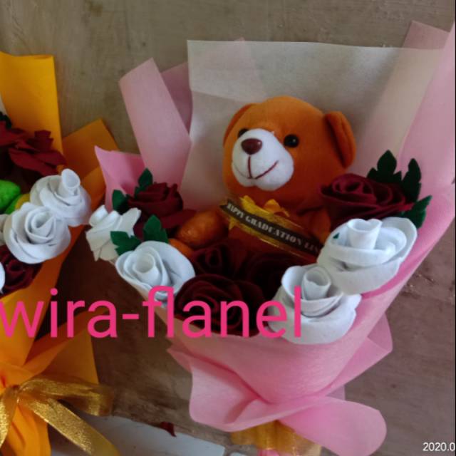 Jual Buket bunga, buket bunga boneka dari flanel cocok buat wisuda ...