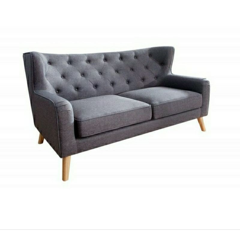 Jual Sofa Retro 2 Dudukan Super Unik Dan Cantik Abu Bisa Custom Warna ...