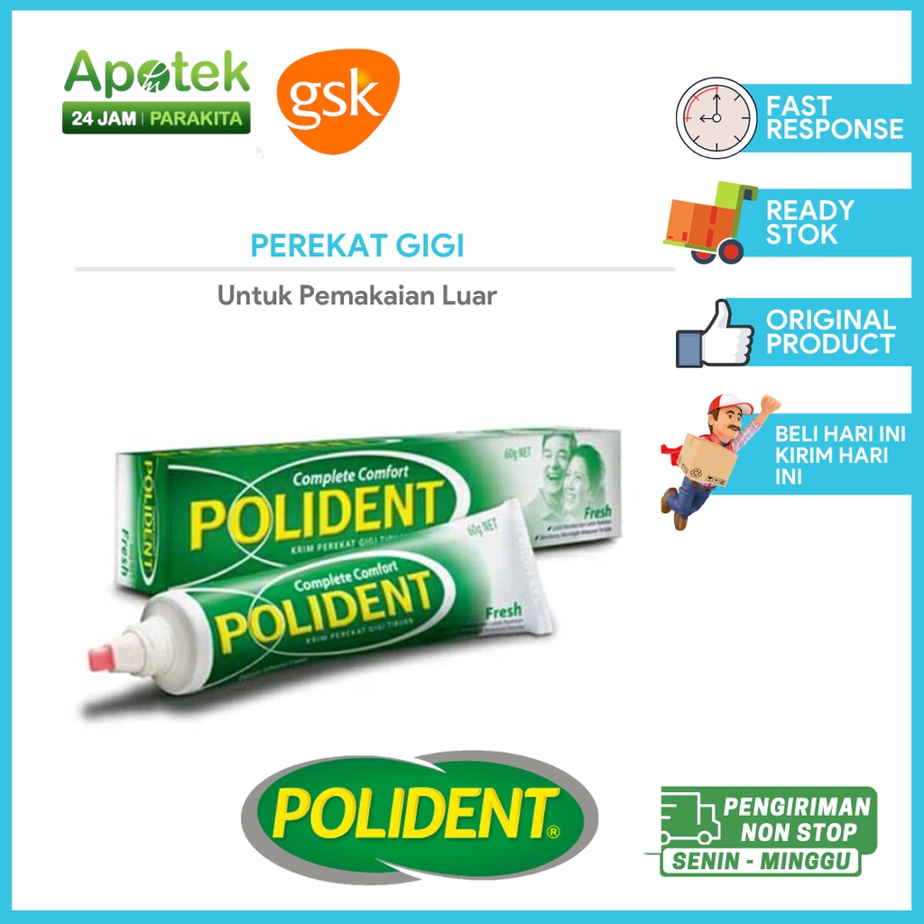 Jual Polident Perekat Gigi Lem Gigi Palsu 20gram/ 60gram | Shopee Indonesia