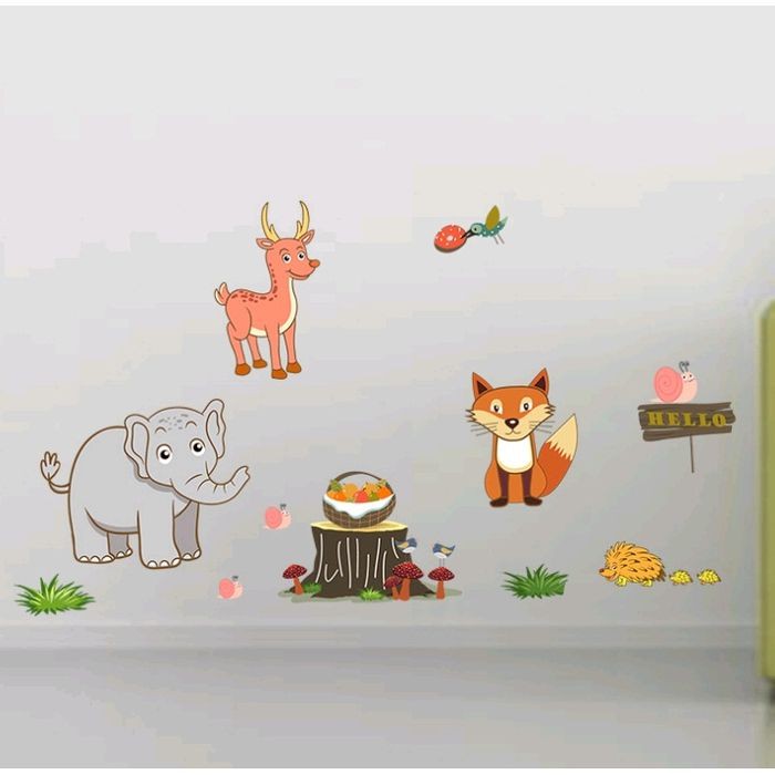 Jual Stiker Dinding / Stiker Kaca / Wall Sticker (Gajah, Rusa, Rubah ...