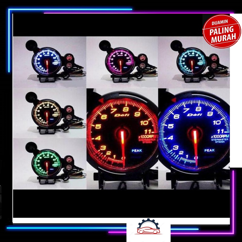 Jual Takometer 7 Warna 375 Tachometer RPM 7 Color Universal | Shopee ...