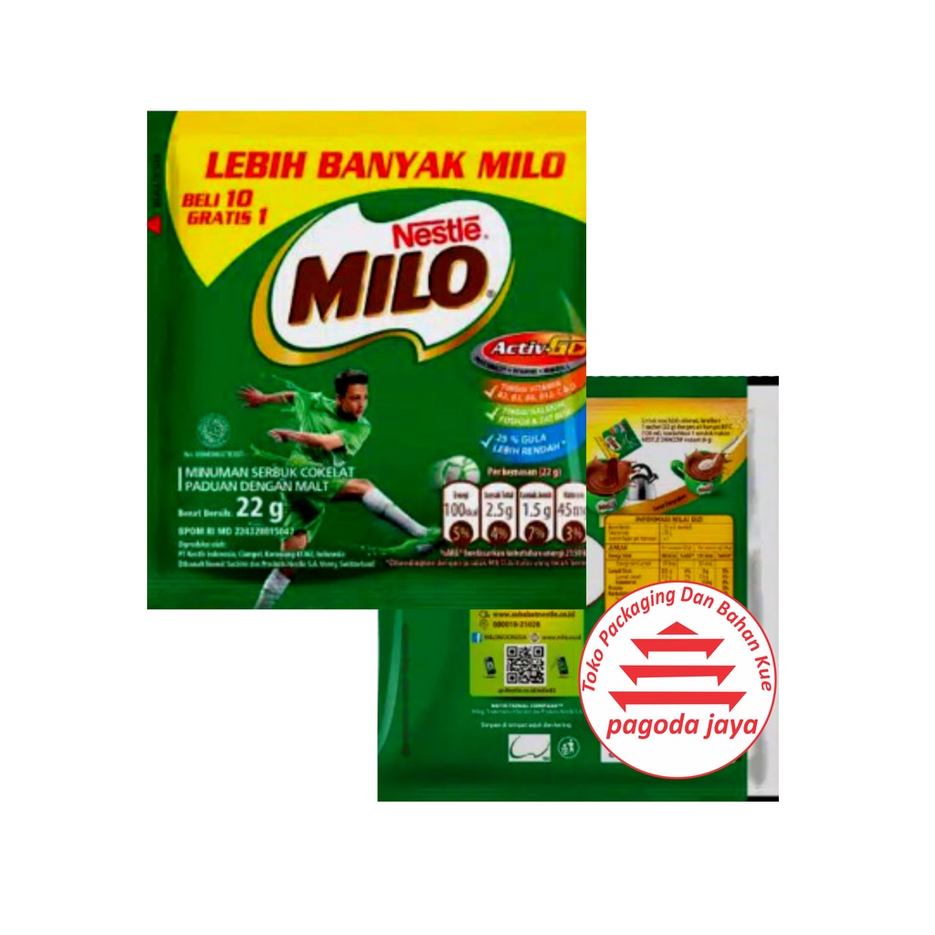 Jual Milo Activ-Go 22 Gram (1 Renceng isi 10 Gratis 1 ) | Shopee Indonesia