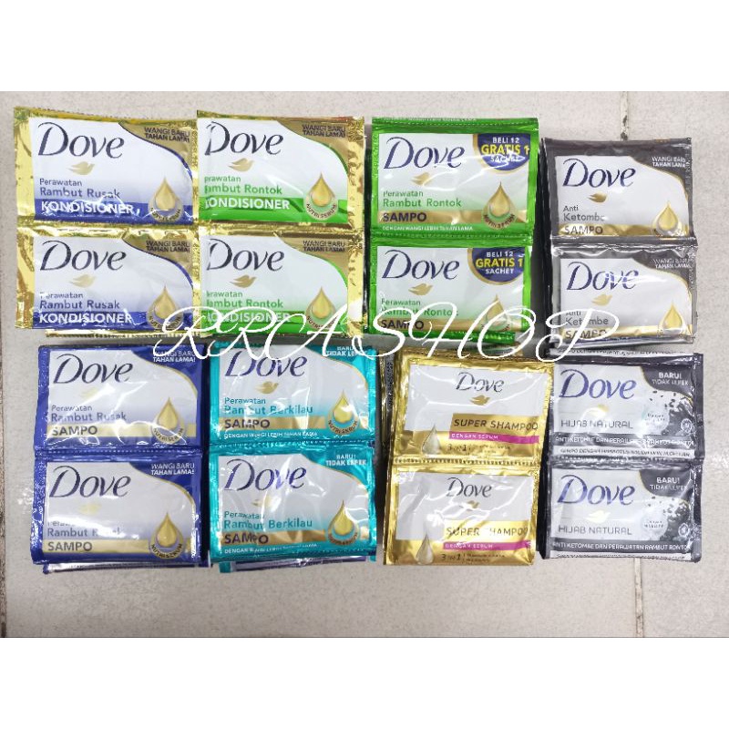 Jual Dove shampo/kondisioner sachet 9mlx12 pcs | Shopee Indonesia