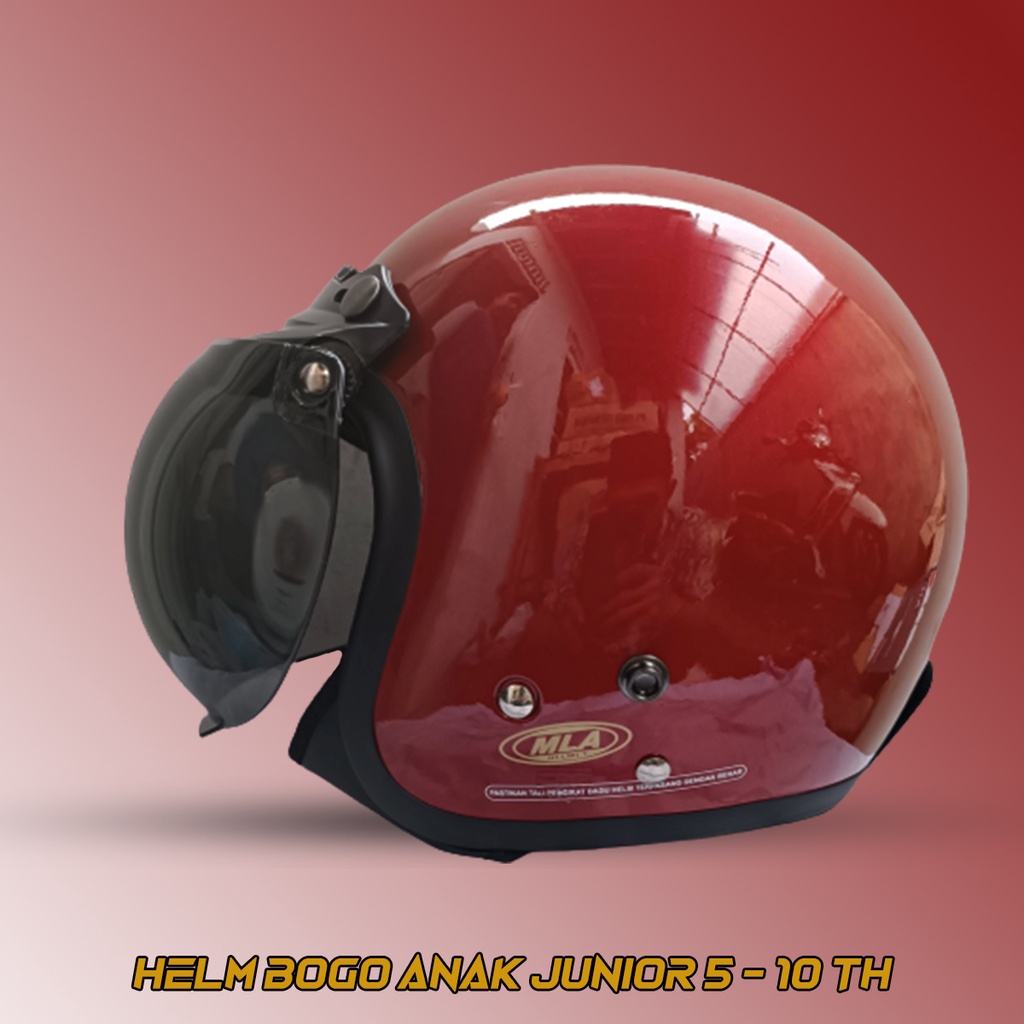Jual HELM BOGO RETRO ANAK JUNIOR Full Leher Free Kaca UNTUK ANAK USIA 3 ...