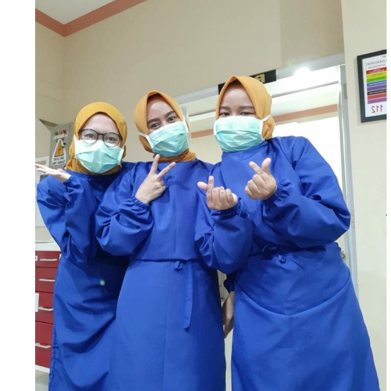 Jual APD GOWN MEDIS Alat pelindung diri baju Disposable apron tenaga ...