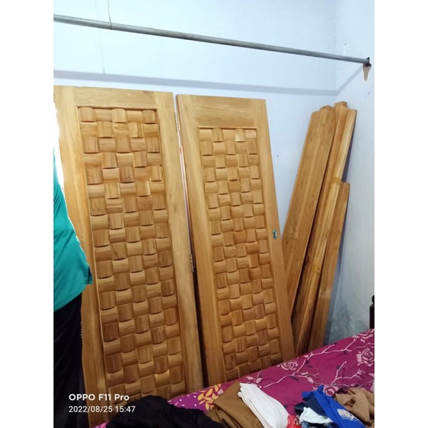 Jual pintu motif anyaman kayu jati | Shopee Indonesia