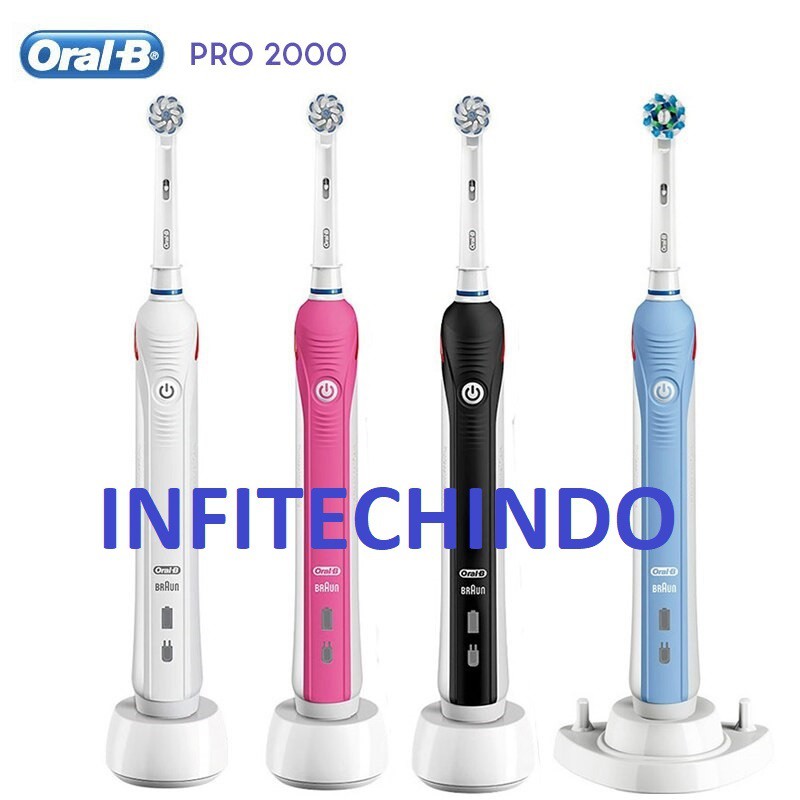 Jual ORAL B PRO 2 / PRO 2000 Electric Toothbrush 3D Oral-B Sikat Gigi Elektrik | Shopee Indonesia