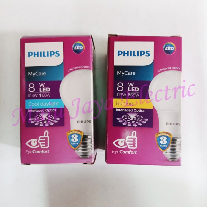 Jual Bohlam Lampu LED Philips 8 w Watt Putih / Kuning Warm White 8w ...