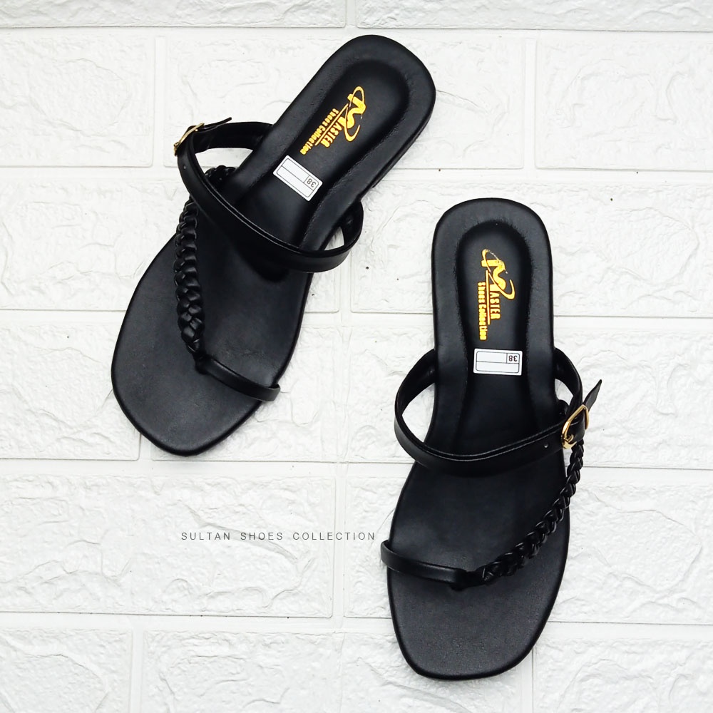 Jual COD | Sandal Teplek Jepit Gesper Tali Kepang Wanita Flat Tali ...