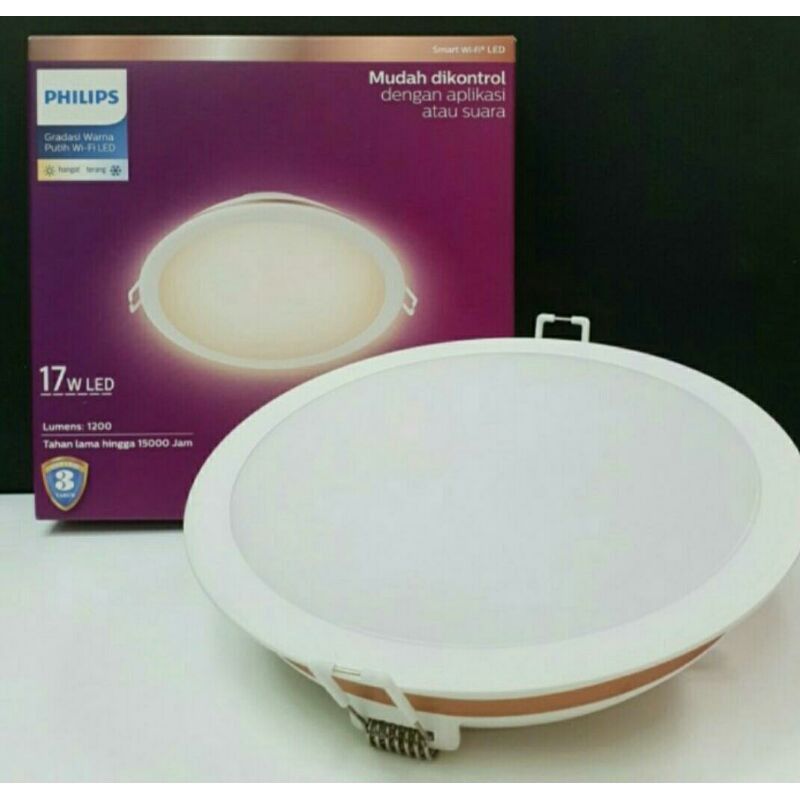 Jual Lampu Downlight Philips Smart WiFi LED 17W 17 Watt Tunable Dimmer WIZ | Shopee Indonesia