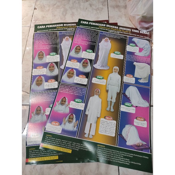 Jual Poster tata cara memakai mukena versi lirboyo | Shopee Indonesia