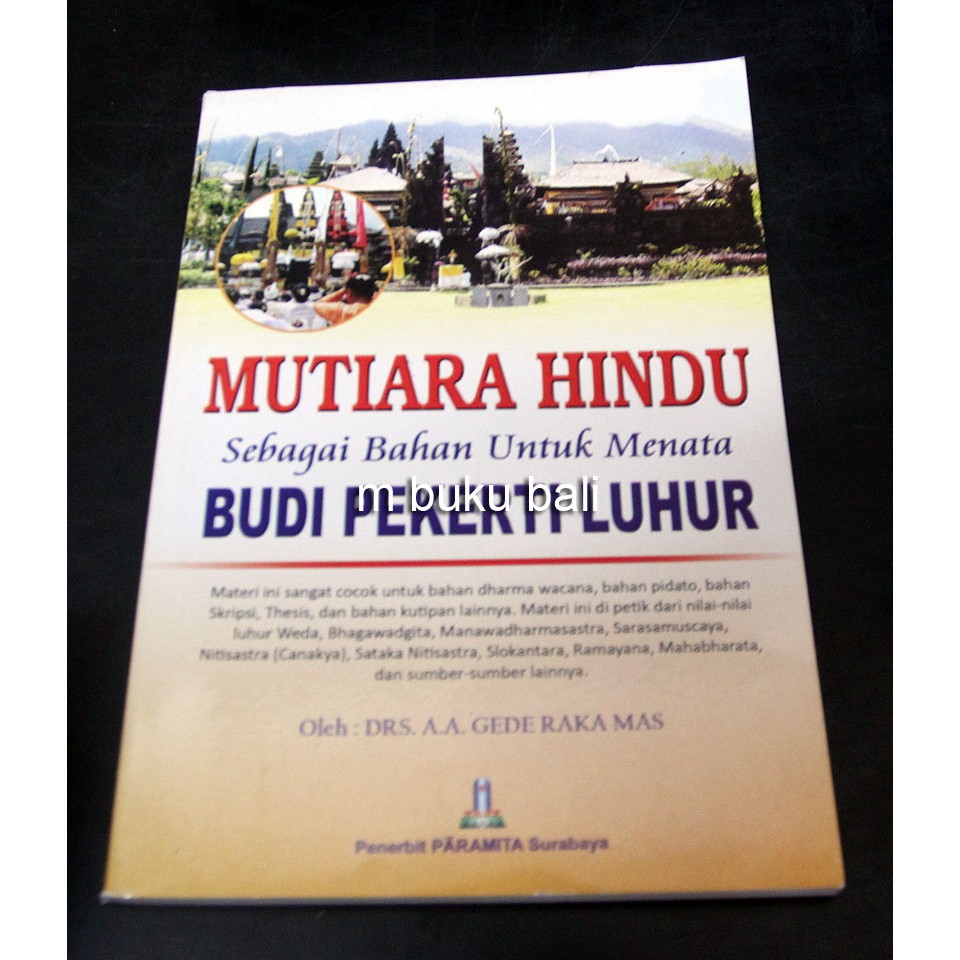 Jual Mutiara Hindu sebagai bahan untuk menata Budi Pekerti Luhur ...