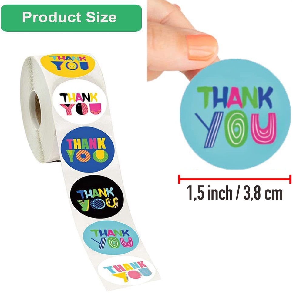 Jual Stiker Thank You Sticker Label Terima Kasih 8 variasi design ...