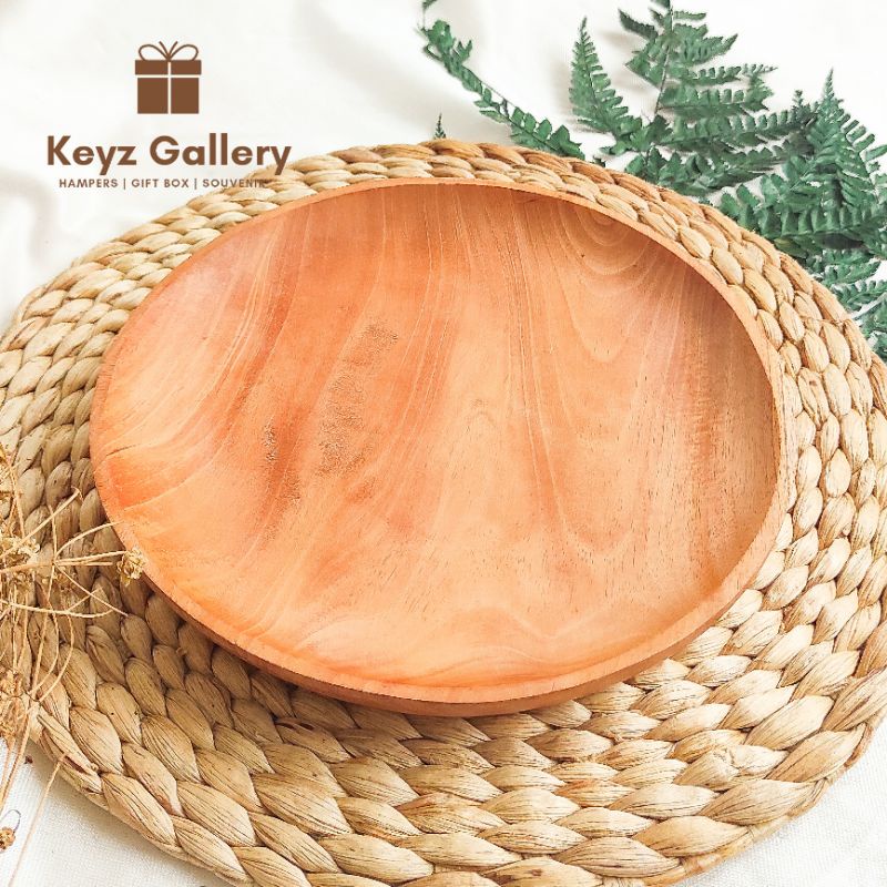 Jual Piring Kayu Diameter 20 cm, 18 cm, 15 cm / Hampers Piring Kayu ...
