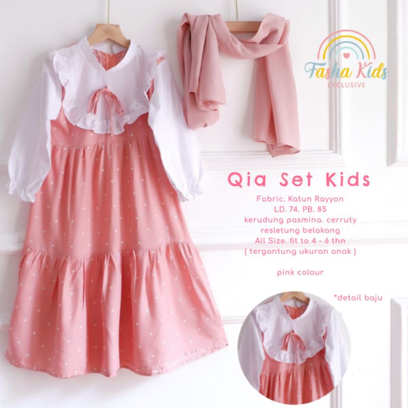 Jual Qia dress kids by fasha kids | Shopee Indonesia