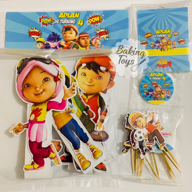 Jual Boboiboy Paket Perlengkapan Dessert Table / Label Ultah / Party ...