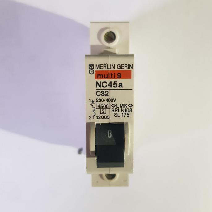 Jual Mcb Multi9 Merlin Gerin Nc45A C32 1P 32A / Mcb Multi9 Merlin Gerin 32A | Shopee Indonesia