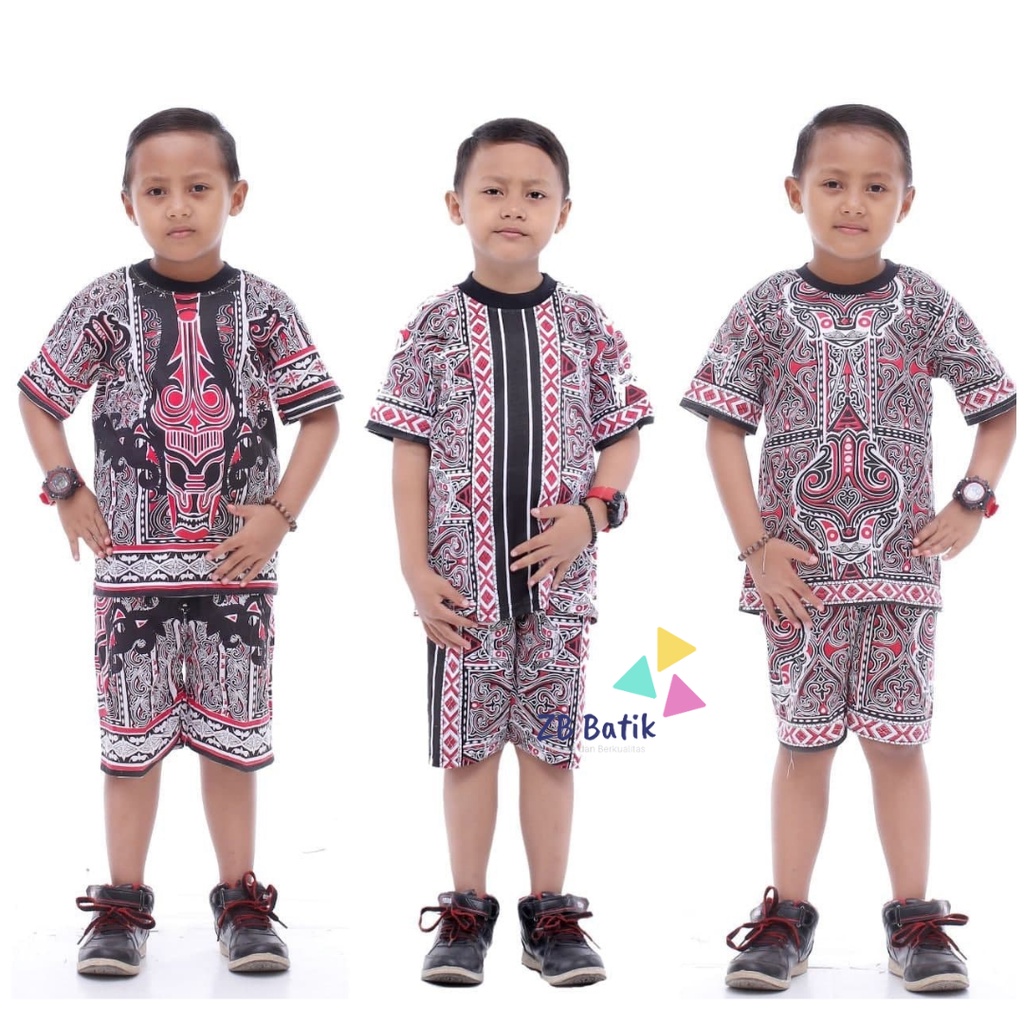 Jual Setelan Kaos Etnik Anak Laki Laki Dan Perempuan Usia 1-8 Tahun ...